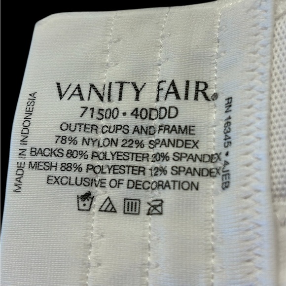 Vanity Fair | Intimates & Sleepwear | Vanity Fair White Womens Intimate ...